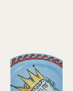 GINORI 1735 Ii Viaggio Di Nettuno Dinner Plate - Blue
