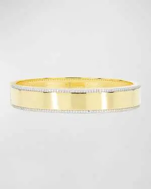Freida Rothman Reflections Cubic Zirconia Bangle - Gold And Silver