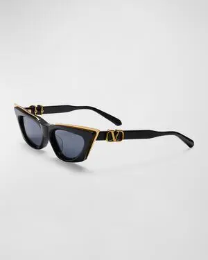 Valentino Garavani - Valentino Garavani VGoldcut I Cat-Eye Sunglasses
