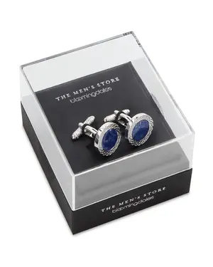 Bloomingdale'S Blue Eyes Round Cufflinks Exclusive
