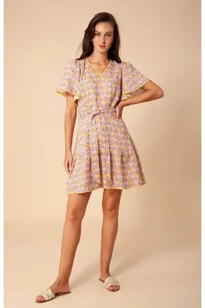 Hale Bob Lulie Linen Mini Dress