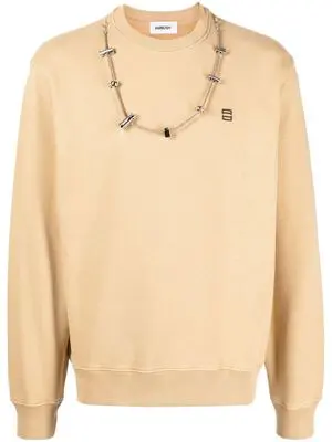 AMBUSH Stopper-detail Cotton Sweatshirt - Brown