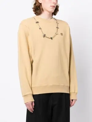 AMBUSH Stopper-detail Cotton Sweatshirt - Brown