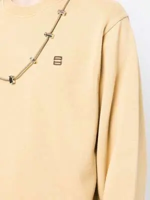 AMBUSH Stopper-detail Cotton Sweatshirt - Brown