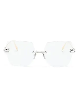 Dita Oversized-frame Optical Glasses - Gold