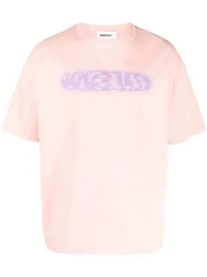 AMBUSH Logo-print Cotton T-shirt - Pink