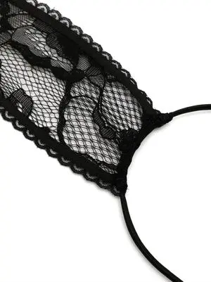 FLEUR DU MAL Lace Bunny Ears - Black
