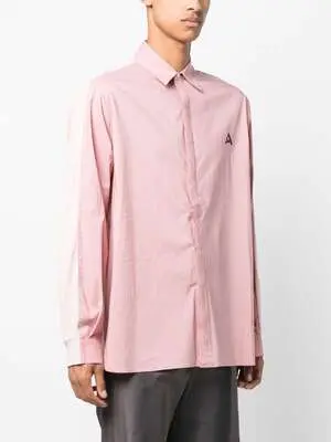 AMBUSH Logo-embroidered Cotton Shirt - Pink