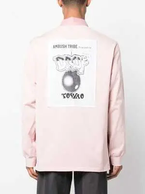 AMBUSH Logo-embroidered Cotton Shirt - Pink