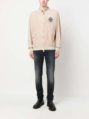 BILLIONAIRE Logo-patch Straight Leg Jeans - Grey
