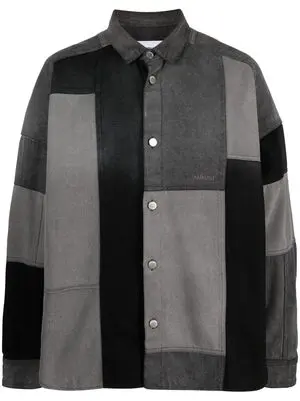 AMBUSH Patchwork Denim Shirt - Black