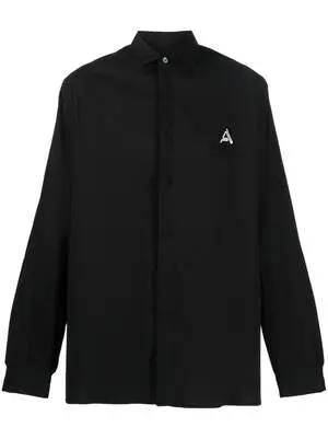 AMBUSH Logo-embroidered Cotton Shirt - Black