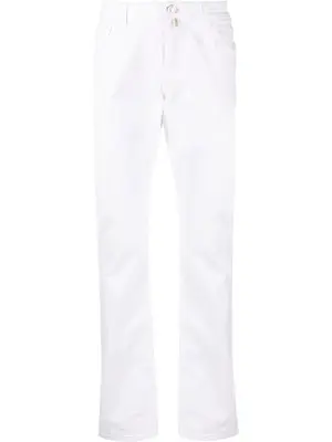 BILLIONAIRE Mid-rise Straight Leg Jeans - White