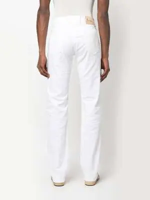 BILLIONAIRE Mid-rise Straight Leg Jeans - White