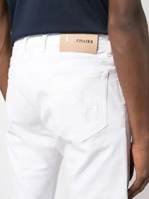 BILLIONAIRE Mid-rise Straight Leg Jeans - White