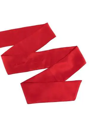 FLEUR DU MAL Satin Silk Blindfold - Red
