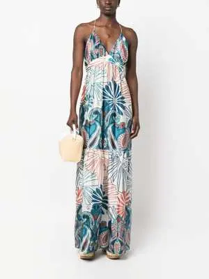Ba&sh Floral-print Tiered-skirt Dress