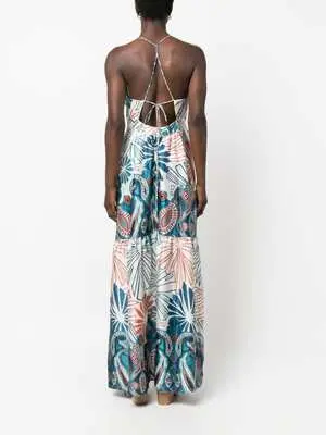 Ba&sh Floral-print Tiered-skirt Dress