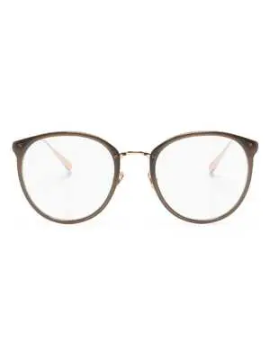 Linda Farrow Round-frame Optical Glasses - Brown