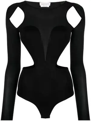Alexander McQueen Slashed Corset Cut-out Bodysuit
