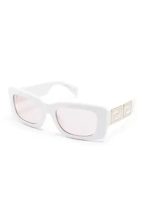Versace Greca-motif Rectangle Sunglasses