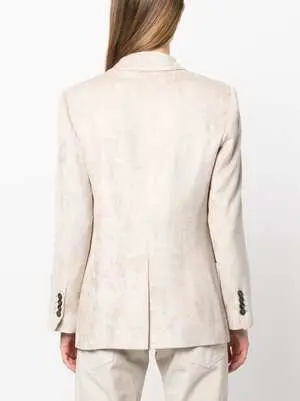 Brunello Cucinelli Double-breasted Corduroy Blazer - Neutrals