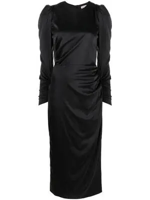 Zimmermann Ruched Midi Dress - Black