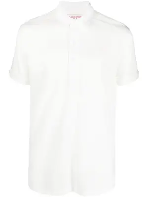 Orlebar Brown Sebastian Short-sleeve Linen Polo Shirt - White