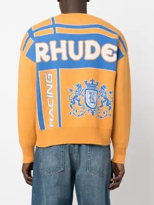 Rhude Palm Jacquard Crew Neck Jumper