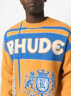 Rhude Palm Jacquard Crew Neck Jumper