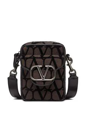 Valentino Garavani Mini Locò Toile Iconographe Shoulder Bag - Brown