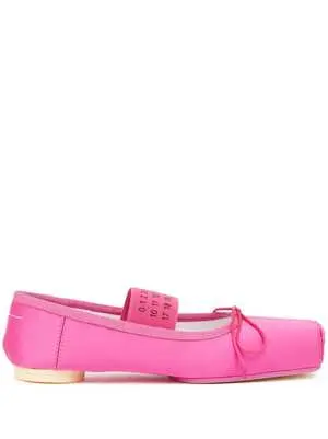 MAISON MARGIELA Logo-strap Ballet Flats Pink