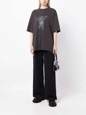 We11Done Graphic-print Cotton T-shirt - Grey