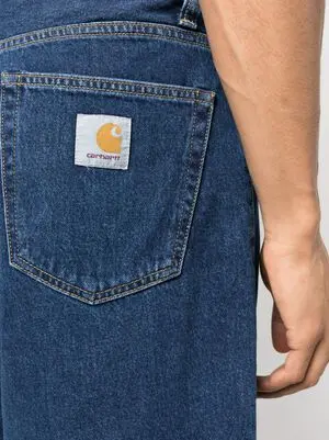 Carhartt Work In Progress Logo-patch Denim Shorts