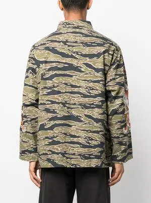 Wacko Maria Tiger Caouflage-Pattern Shirt Jacket In Green - 66