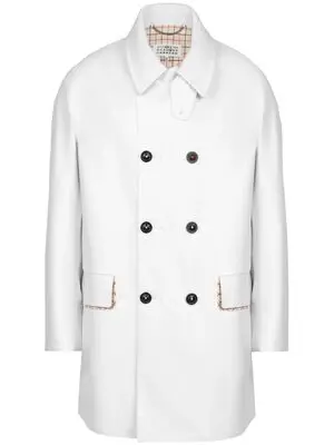 MAISON MARGIELA Double-breasted Coat - White