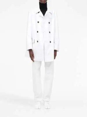 MAISON MARGIELA Double-breasted Coat - White