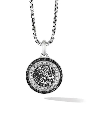 David Yurman Men's St. Christopher Amulet With Pavé Black Diamonds - Black - Black