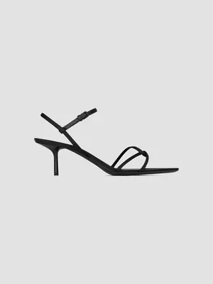 Saint Laurent Clara Sandals In Crepe Satin