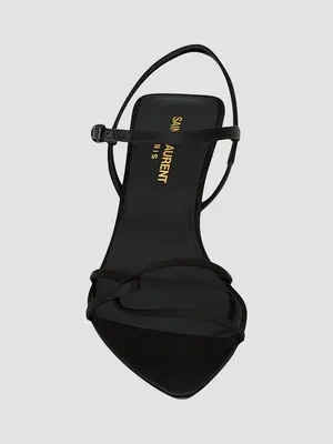 Saint Laurent Clara Sandals In Crepe Satin