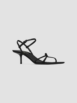 Saint Laurent Clara Sandals In Crepe Satin