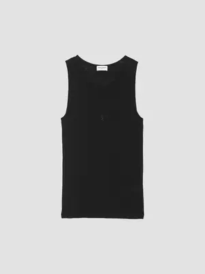 Saint Laurent Cassandre Tank Top - Black