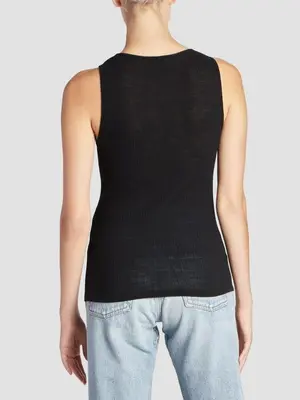 Saint Laurent Cassandre Tank Top - Black