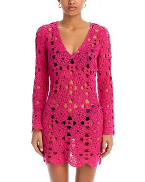 Aqua Swim Crochet Cover Up Dress Exclusive