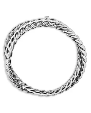 David Yurman Sterling Cable Link Wrap Bracelet - Silver