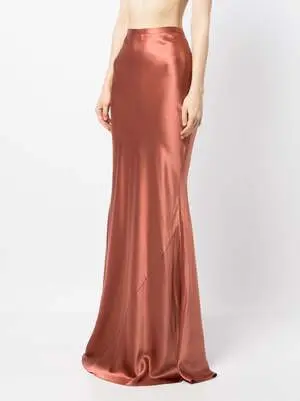 Michelle Mason Bias Maxi Skirt - Brown