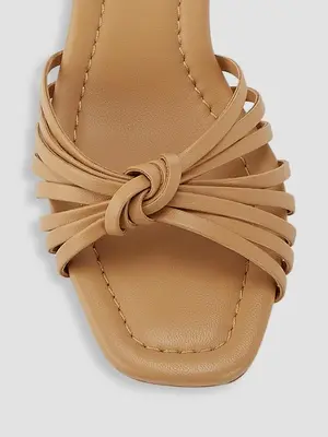 LOEFFLER RANDALL Olivia 55mm Leather Knot Sandals - Dune