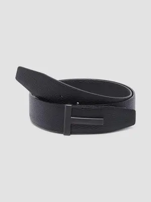 TOM FORD T Buckle Reversible Belt - Black