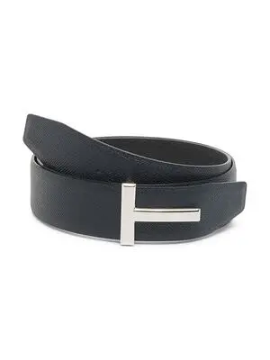 TOM FORD T Buckle Reversible Belt Dark Navy Black