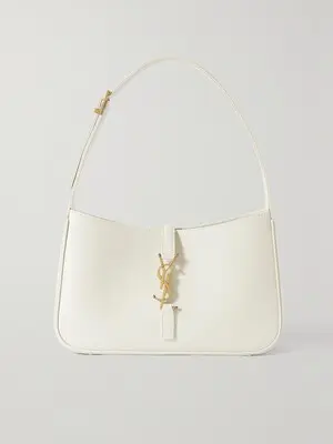 Saint Laurent Le 5 À 7 Leather Shoulder Bag - Neutrals